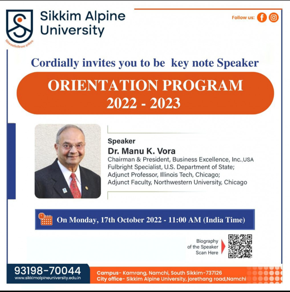 SAU Orientation Program for 2022 Batch